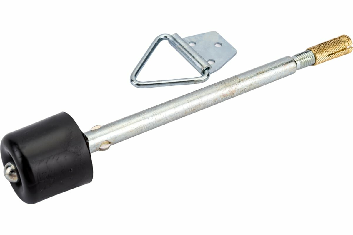 Левша дверной ограничитель с анкерным креплением 220 мм с фиксатором, черный У4-9564