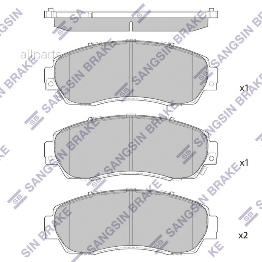 SANGSIN BRAKE SP4282 SP4282 колодки дисковые задние!\ Honda CR-V/FR-V 1.7-2.0i/2.2CTDi 02>