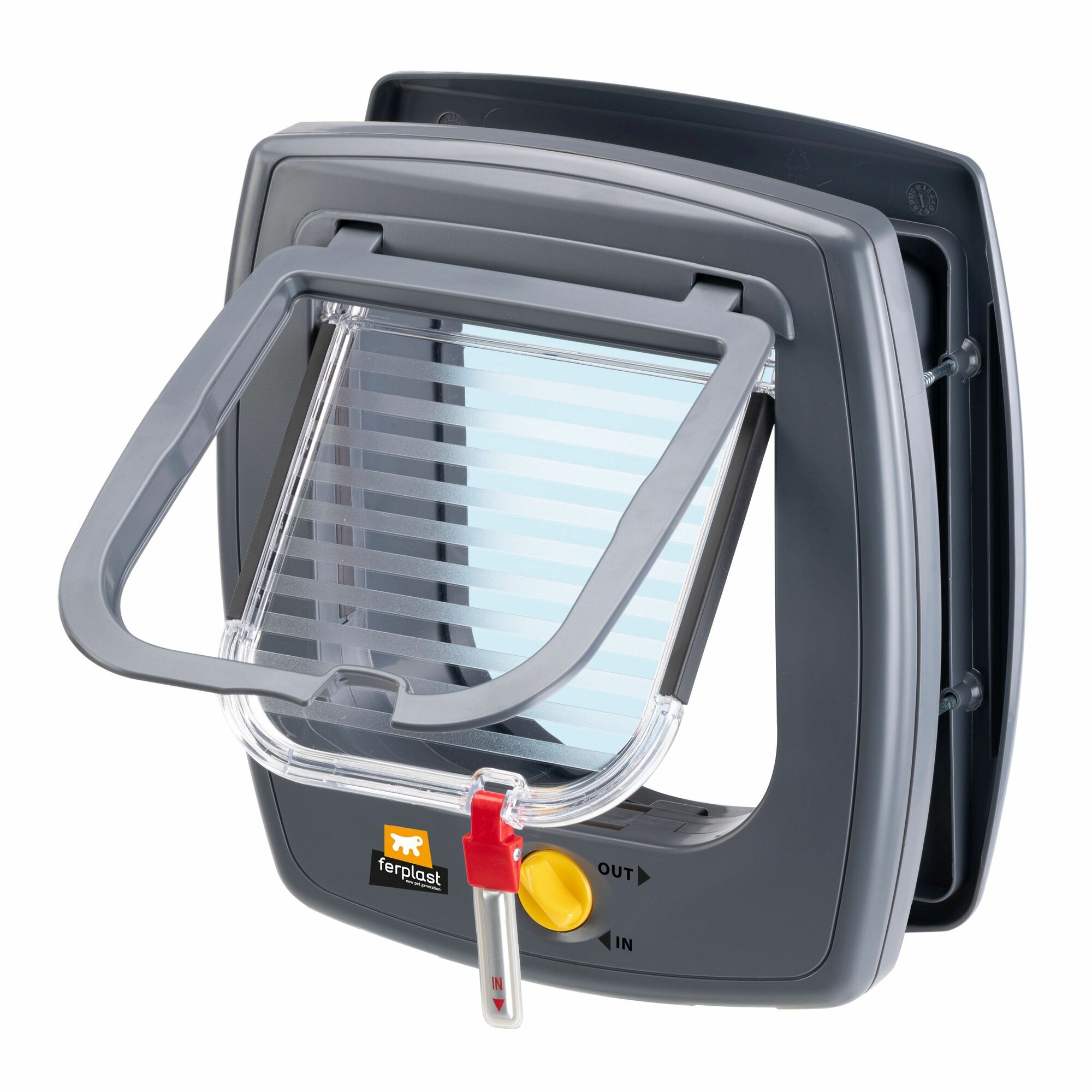 Дверца для животных Ferplast SWING 5 TUNNEL на улицу, система защиты от сквозняков, серая, 22.5х25.2 см