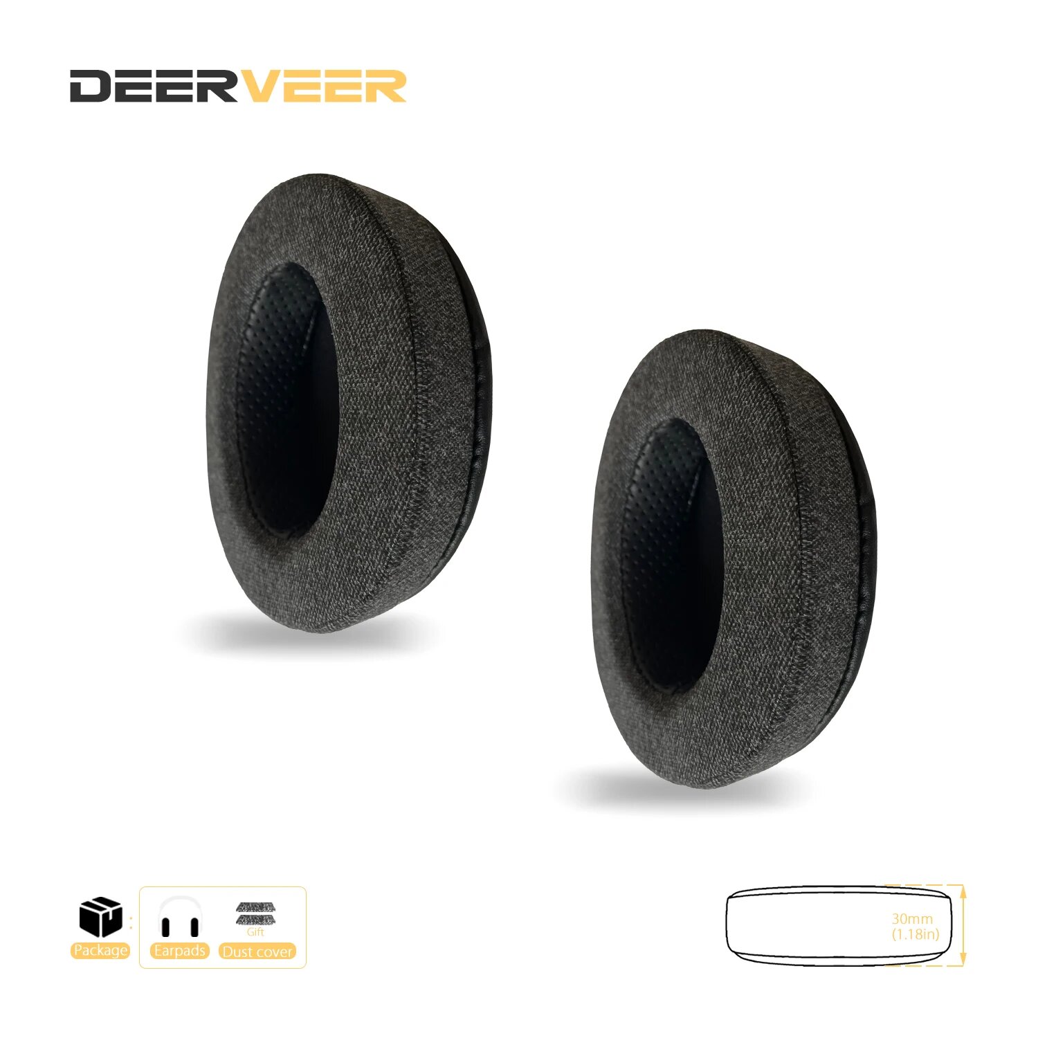 Амбушюры DEERVEER для Sennheiser HD280 Pro, серые, велюр