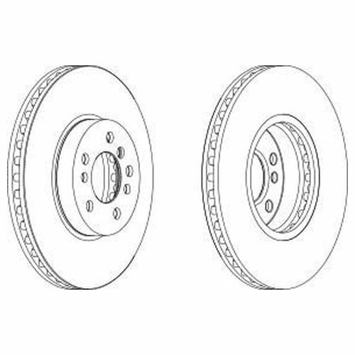 Тормозной диск передний BMW X3 (E83), X5 (E53) Ferodo ddf1256c1 для BMW X3 E83, X5 E53