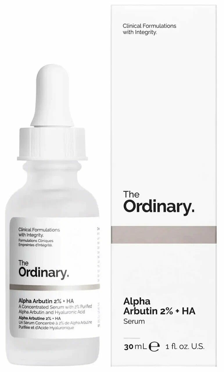 The Ordinary Alpha Arbutin 2% + HA Сыворотка для лица с 2% альфа-арбутина и гиалуроновой кислотой, 30 мл, 30 г