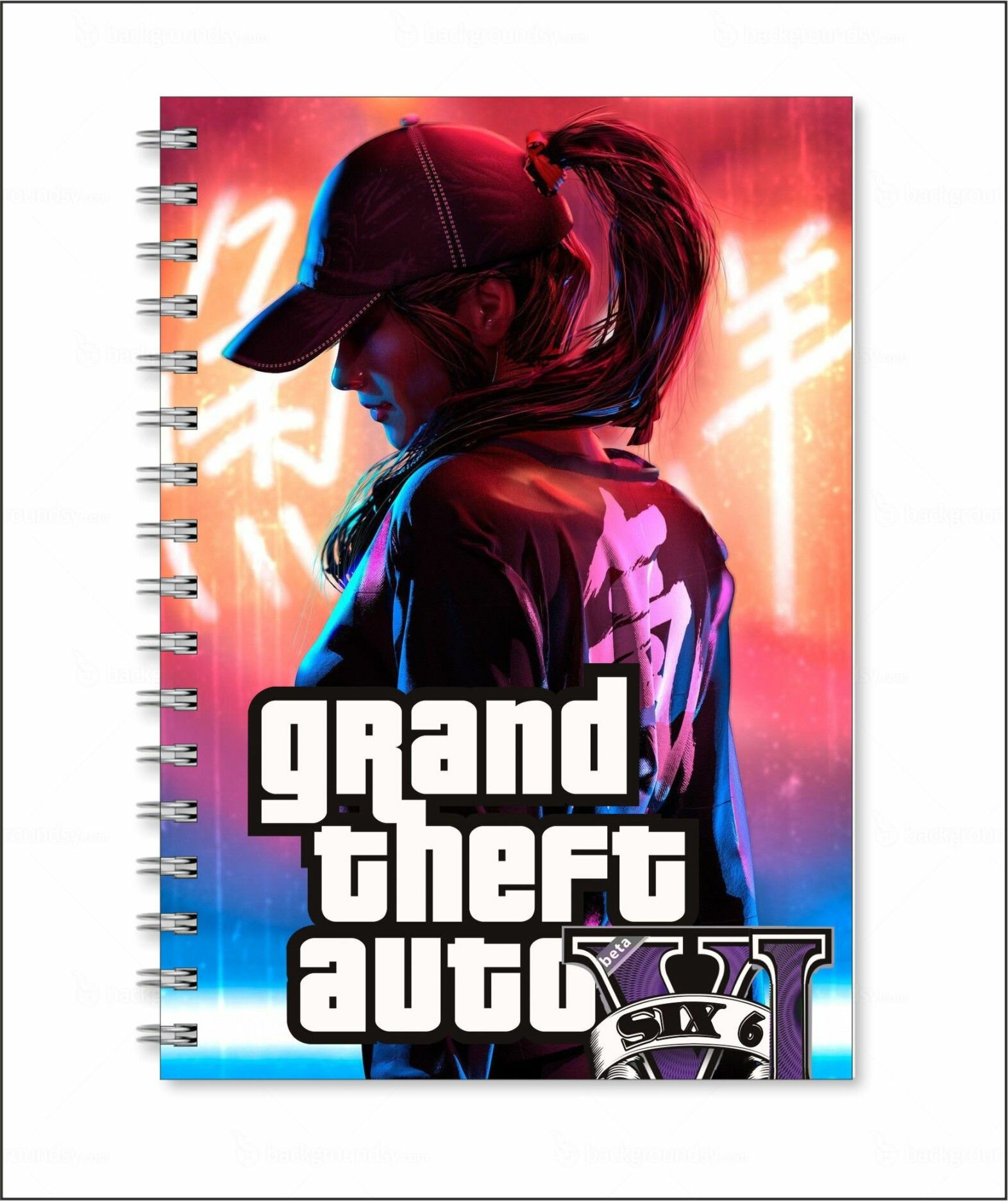Тетрадь формата А5 с принтом "GTA", ГТА