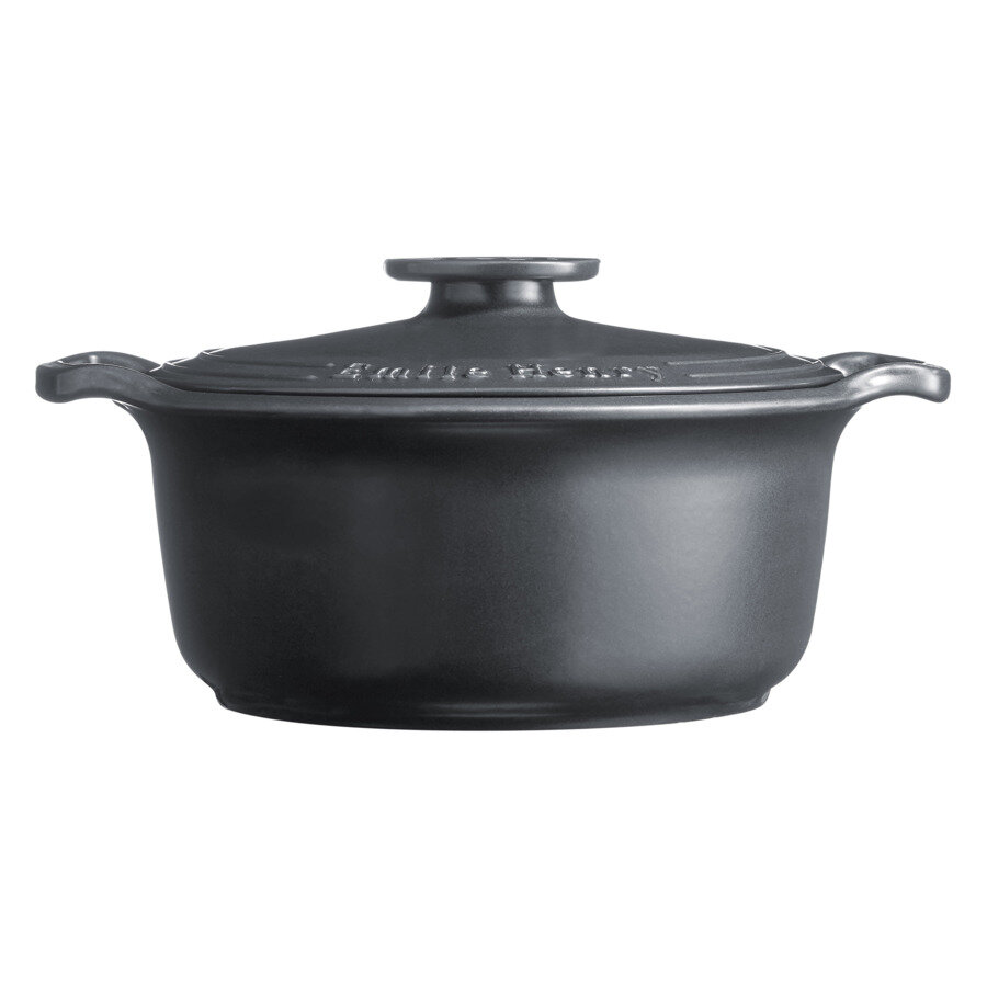 Кастрюля Emile Henry Sublime 28 см 4,2 л, керамика, графит, п/к, премиум качество