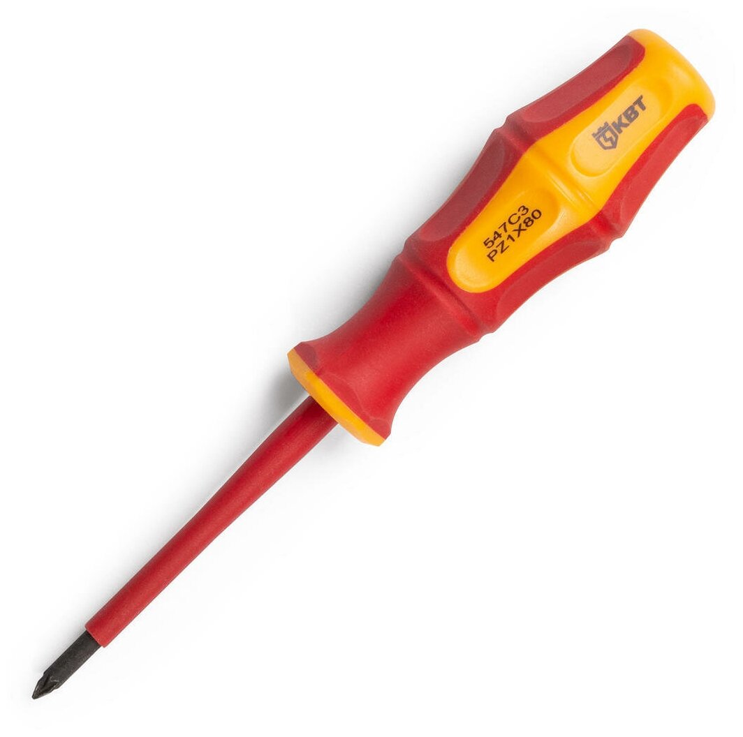 Отвертка диэлектрическая Профи PZ1х80 код 78613 КВТ (1 шт.)