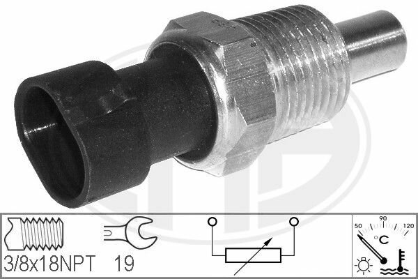 Датчик температуры охлаждающей жидкости DAEWOO Nexia OPEL Astra G 2pin,3 8"x18 NPTF ERA 330117