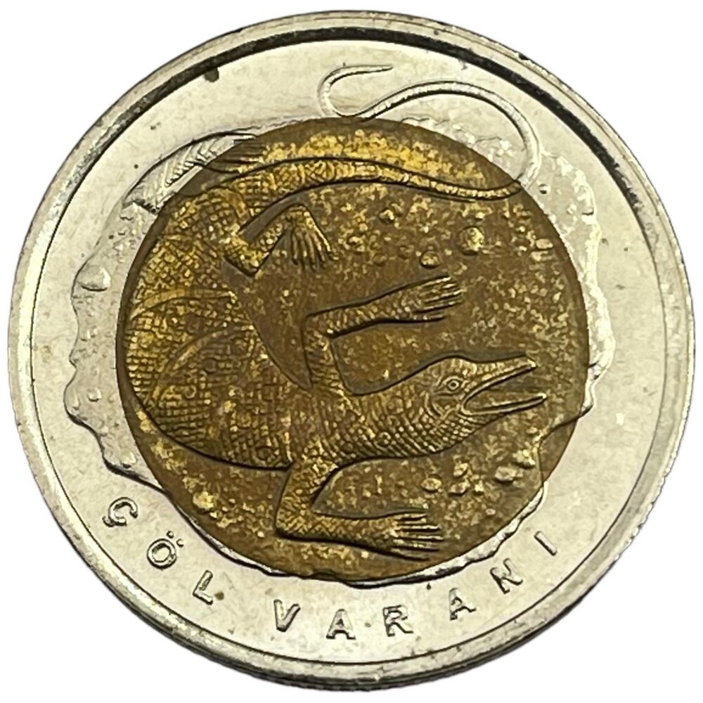 Турция 1 лира 2015 г. (Фауна Турции - Пустынный варан)