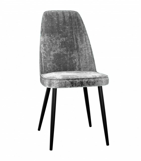 Стул Gypsophila 326 микровелюр M13 светло-серый, ножки черные