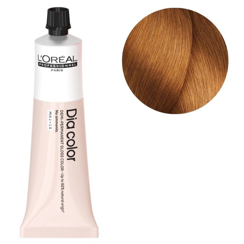 Краска для волос L'Oreal Professionnel Coloring Hair DIA Color demi-permanent gloss color, Полуперманентная глянцевая краска для волос, 8.34