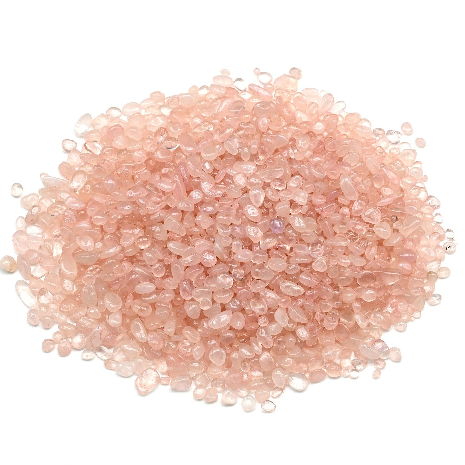 Розовый кварц галтовка фракция 3-8мм, упаковка 100г .