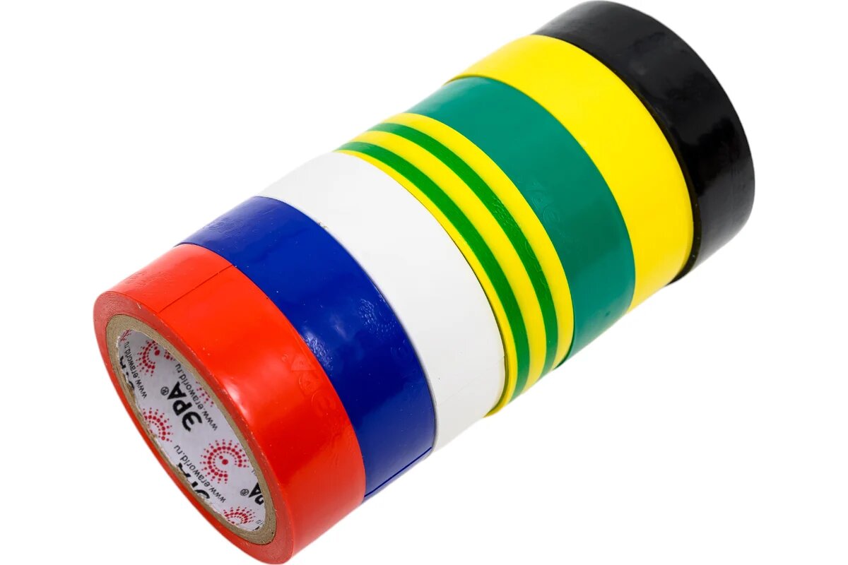 ЭРА Набор изолент SET7 ПВХ 7 шт цветная 15мм х 5м Б0062937