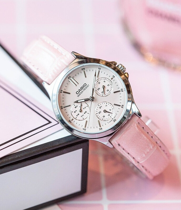 Наручные часы CASIO Collection, серебристый/розовый — фото 1
