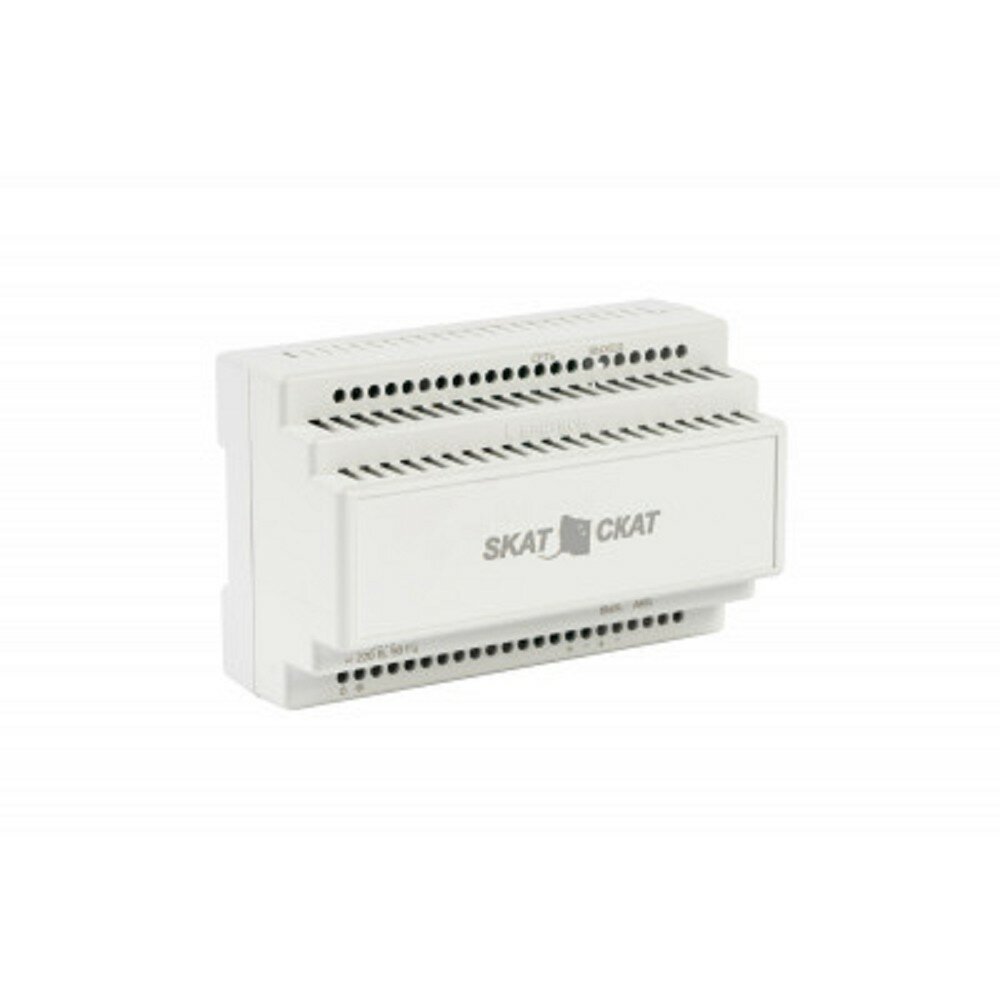 Бастион SKAT-12-4.0 DIN скат ИБП-12 4-DIN источник питания 12В 4А АКБ внешн. 1х17-26Ач, под DIN рейку 35 мм, МПТ 597