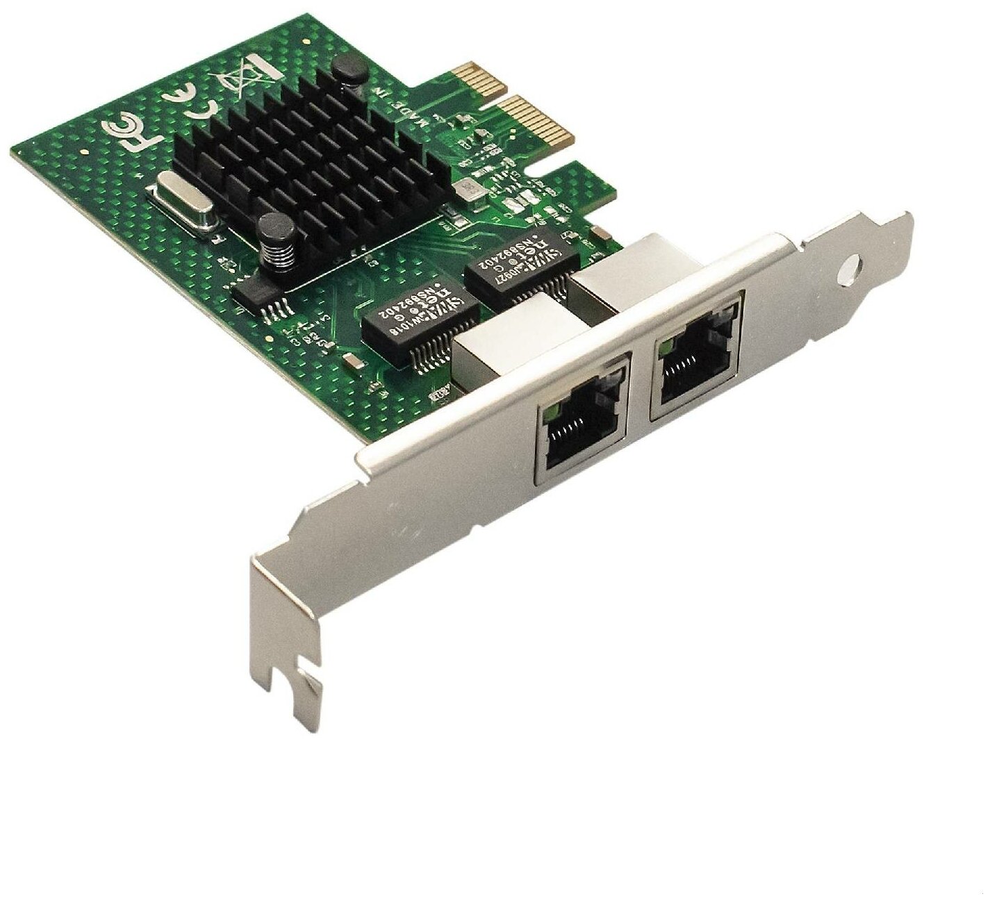 Exegate Ex293452rus Сетевой адаптер ExeGate EXE-BCM5720 (pci-e x1 v2.0, порты 2xRJ45, 10/100/1000Mbp