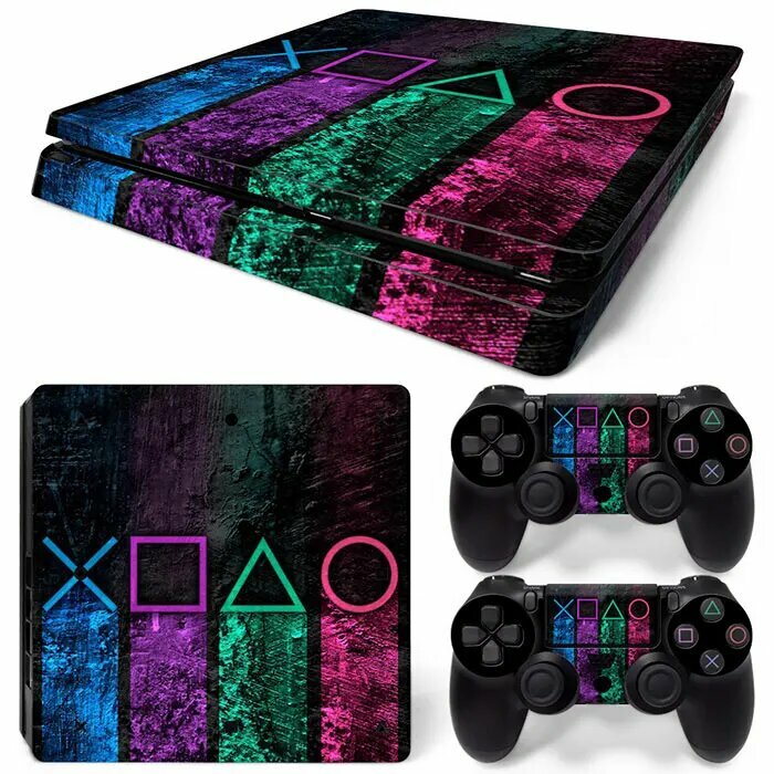 Наклейки на PS4 Slim и контроллеры, Цвет: PS4Slim-6969
