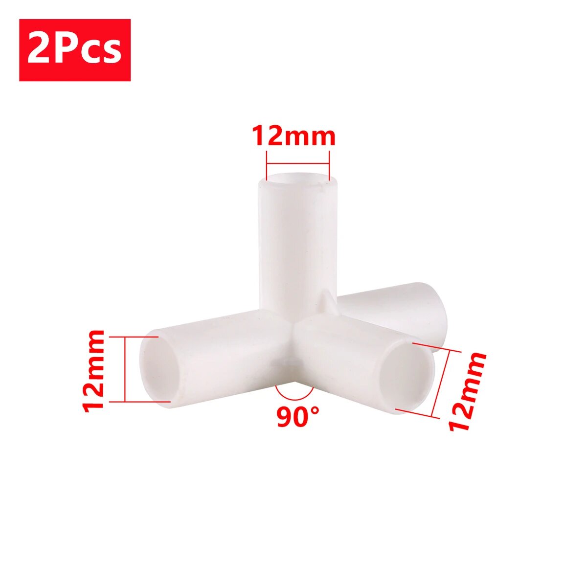Фитинг для труб ПВХ 12 мм, белый 90 Degree 4-Way
