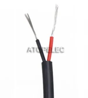 Термостойкий силиконовый кабель 2/3/4 жилы 1 метр 22AWG (0.3mm2), Black 2 Cores