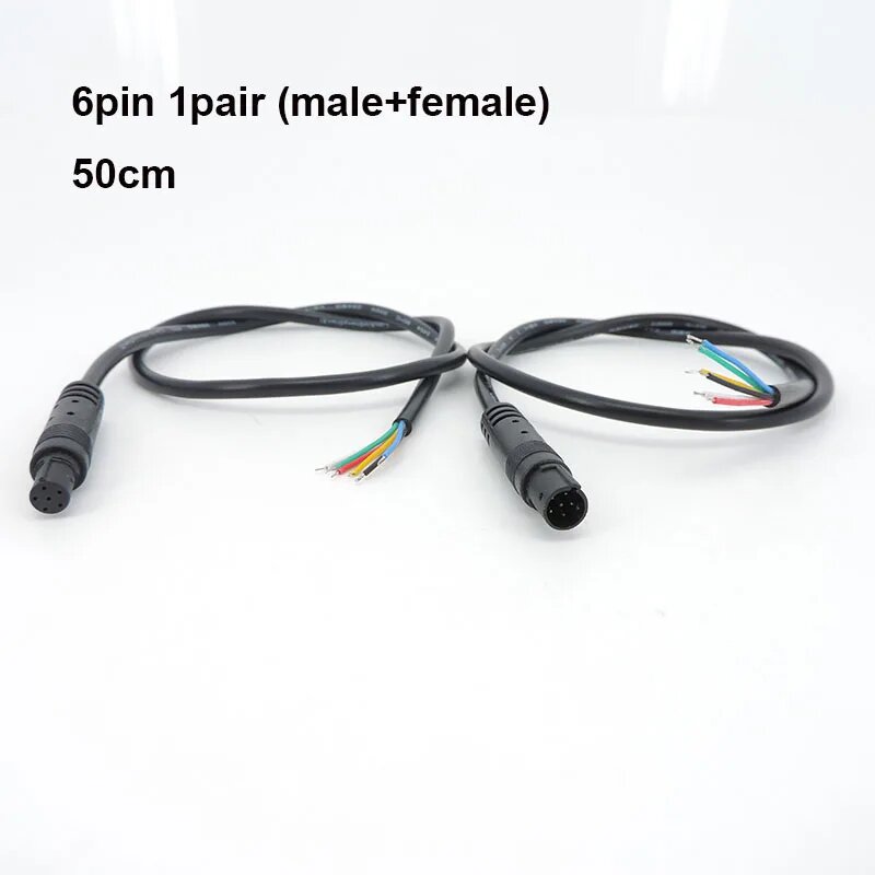 Кабель-удлинитель камеры заднего вида QvvCev 4/5/6 пин 50 см 6pin 1pair