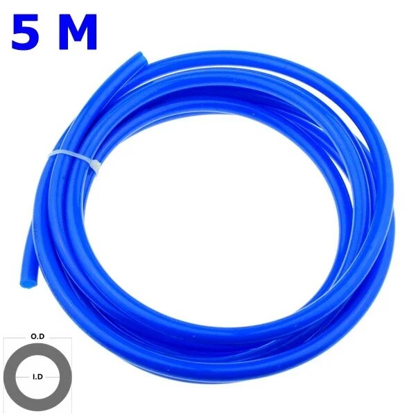 WYWBEY Полиуретановая воздушная трубка 4 мм, 6 мм, 8 мм, 10 мм, 12 мм 6mm OD x 4mm ID, 5 Meter Blue