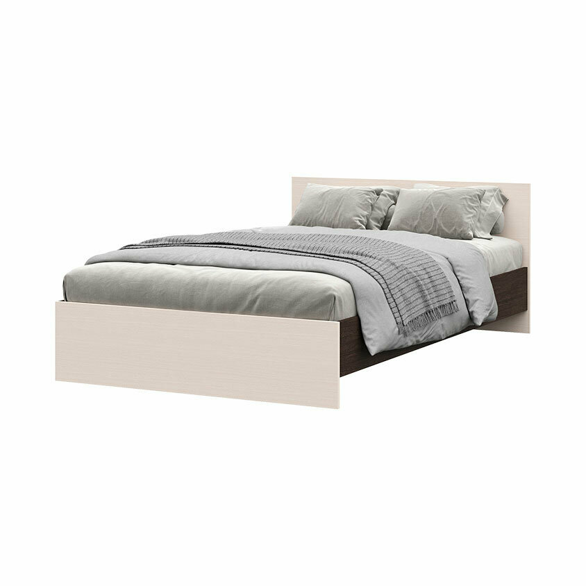 Кровать полутороспальная 120х200 см Бассо КР 556 (1252х700х2032 мм), венге/белфорт