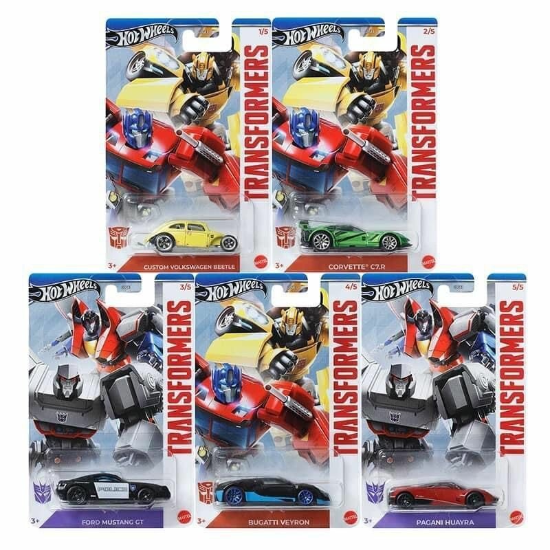 Машинка Mattel Hot Wheels Themed Entertainment - Transformers 2024 GDG83,5 шт. в комплекте