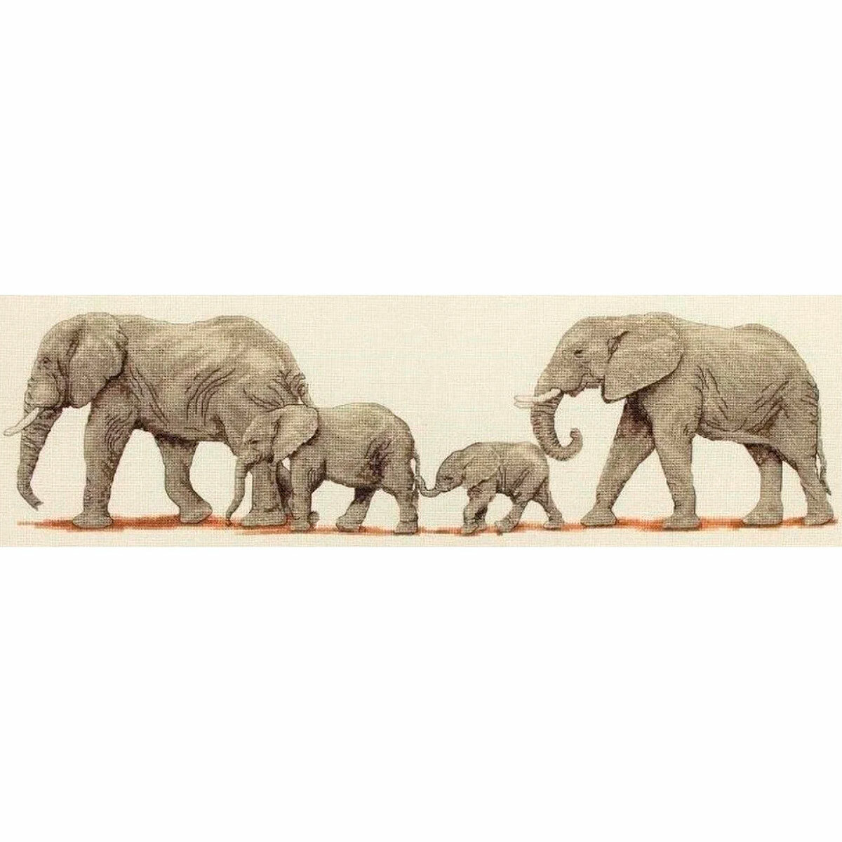Набор для вышивания Anchor "Elephant Stroll" 14*47см, MEZ Венгрия, PCE732