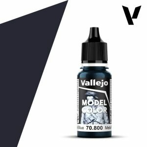 Краска 70800 Vallejo серии Model Color Gunmetal Blue (Синий Оружейный Металл) 18ml