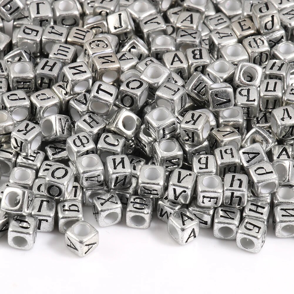 100/200 шт. смешанные русские буквы круглые акриловые бусины плоские бусины в форме сердца алфавита для изготовления украшений вручную браслетов «сделай сам»