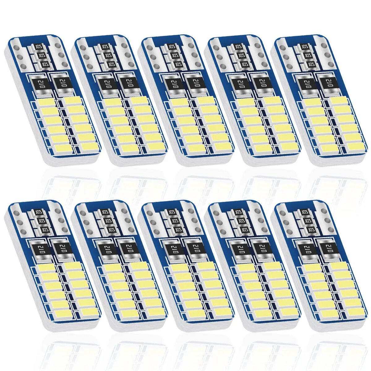 2 шт. T10 W5W LED автосвет Ice blue габаритный фонарь