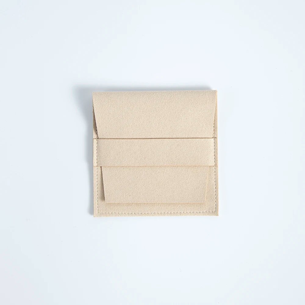 Мешочки для украшений из микрофибры, 6.2x6.2см, Cream no logo