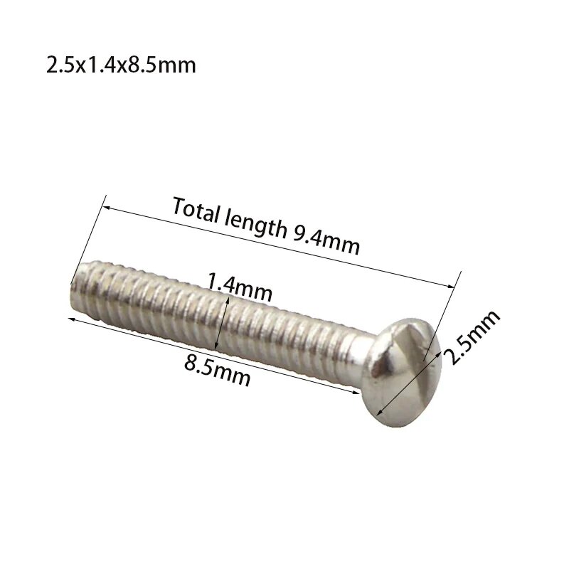 Винты для ремонта очков Rezemen 500 шт. 2.5x1.4x8.5mm