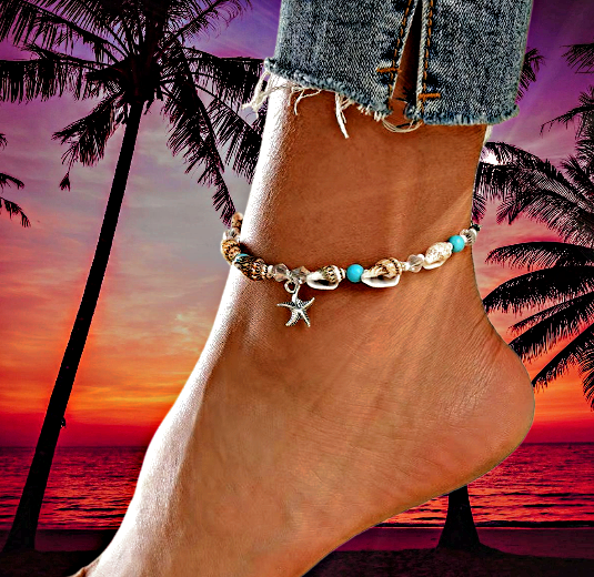 Браслет-нить, ракушка