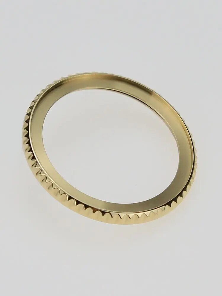 Нержавеющая сталь безель для часов SKX007 Shiny Gold