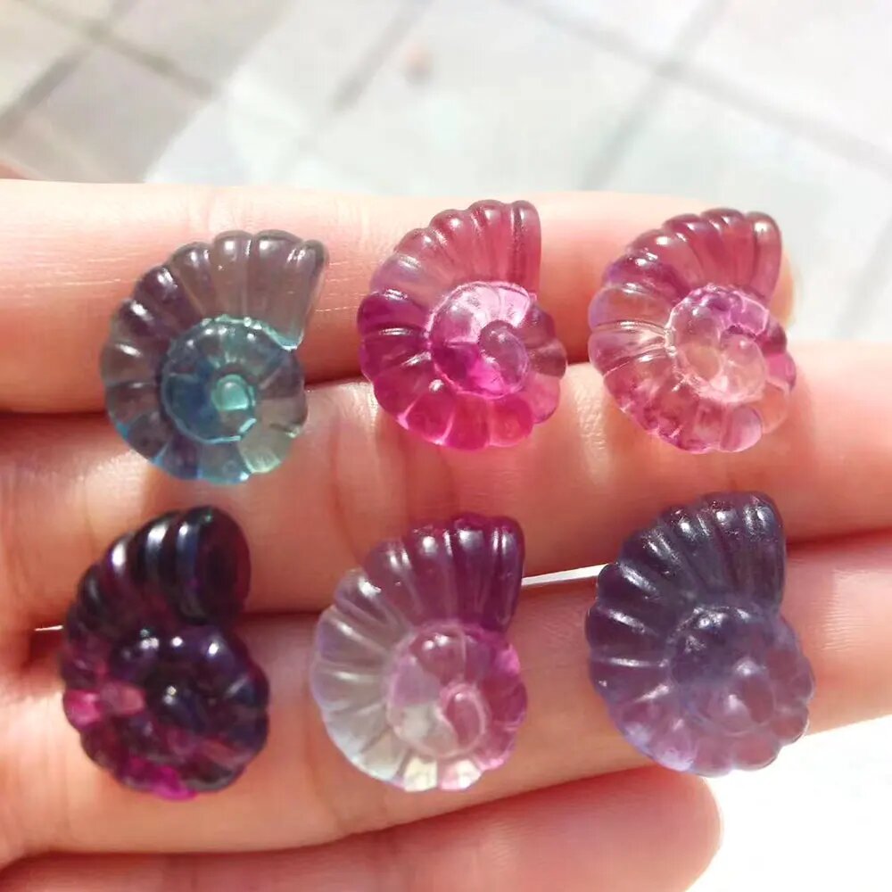 Радужный флюорит мини-резьба кристалл 2pc Random Pick