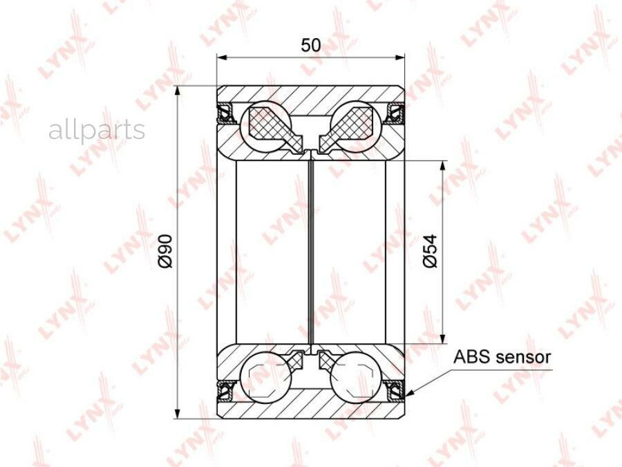 LYNXAUTO WB-1288 WB-1288 Подшипник ступицы LYNXauto