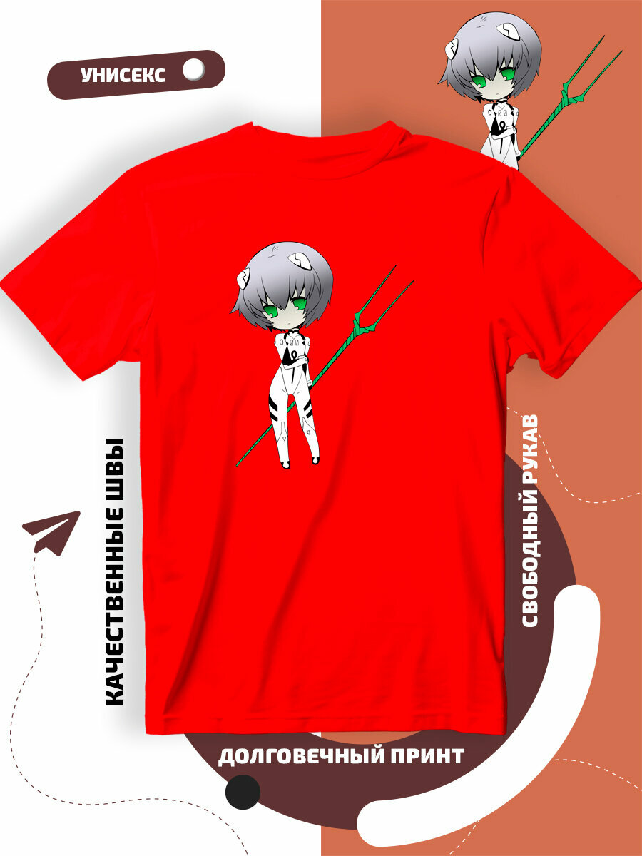 Футболка с Eвангелионом Аянами Рей