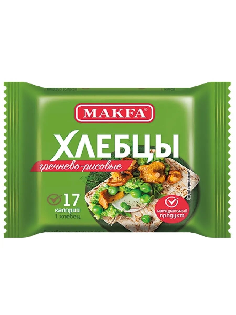 Хлебцы Макфа воздушные гречнево-Рисовые, 60гр. 2уп — фото 1