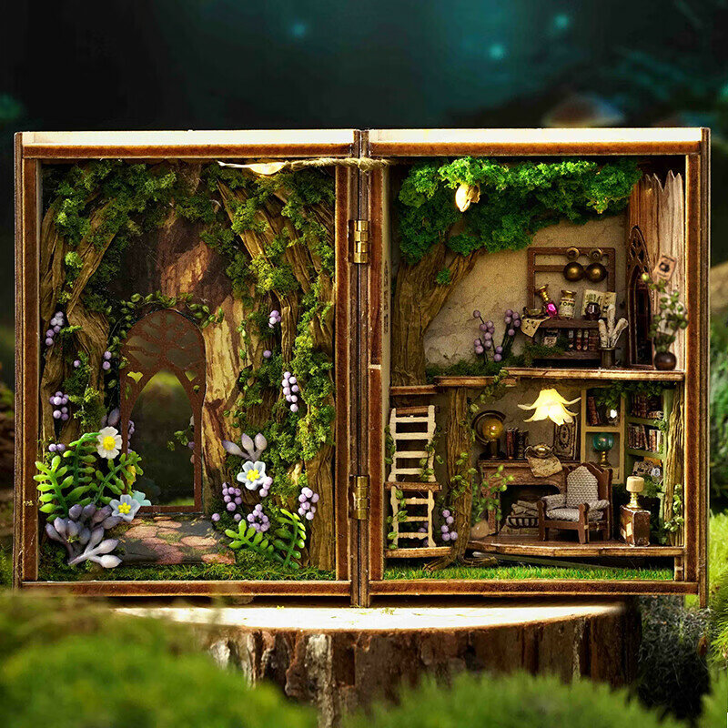 My House DIY Miniature House, Jungle Adventure, Handmade Miniature Toy, Creative Stress Relief, Birthday And New Year Gift, Valentine's Day Present for Women