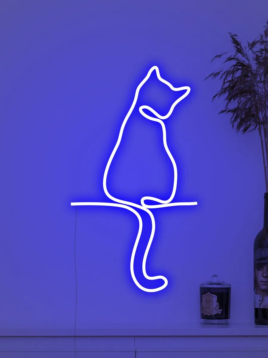 "Кот" неоновая лампа, светильник