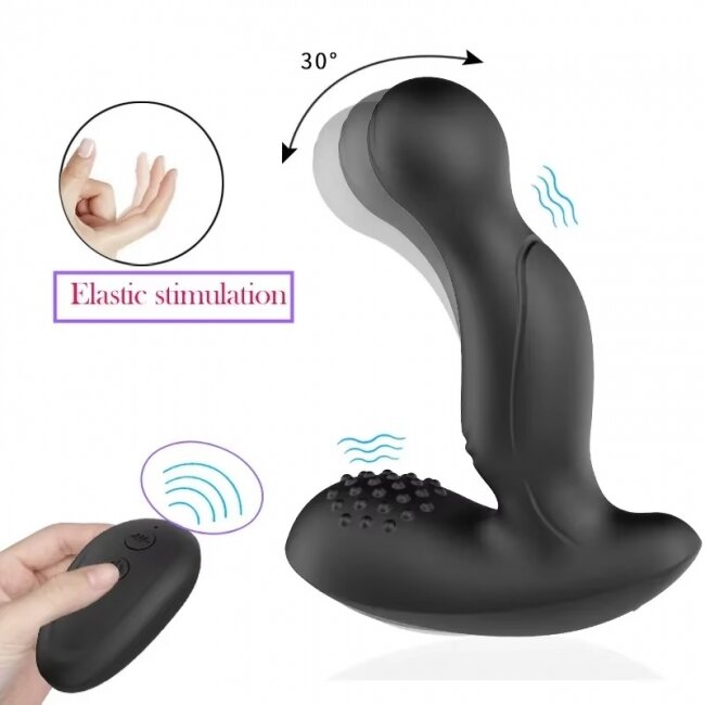 Массажер простаты с вибрацией и движущейся головкой Rosyland Anal Plug