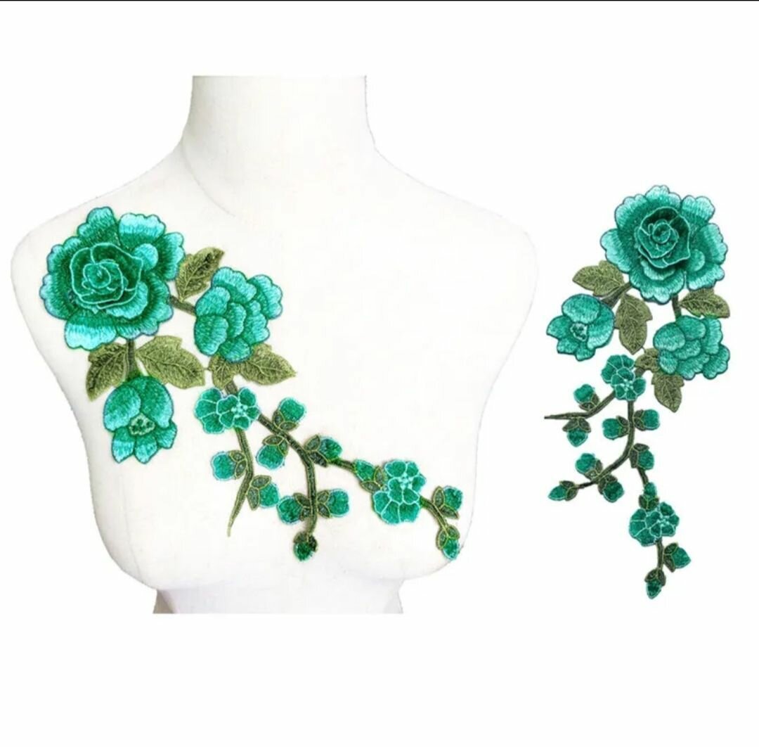 Декор пришивной для одежды розы 3D