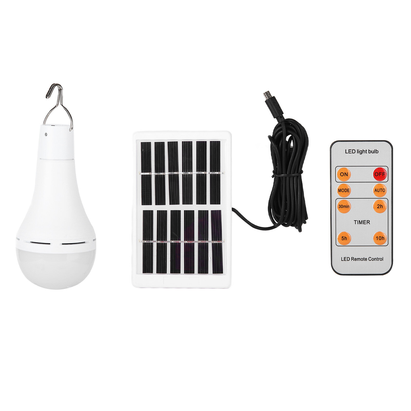 9 Вт светодиодная солнечная лампа LightSensitive 5Gear Положительный белый свет Аварийное освещение Умная лампочка для наружного кемпинга