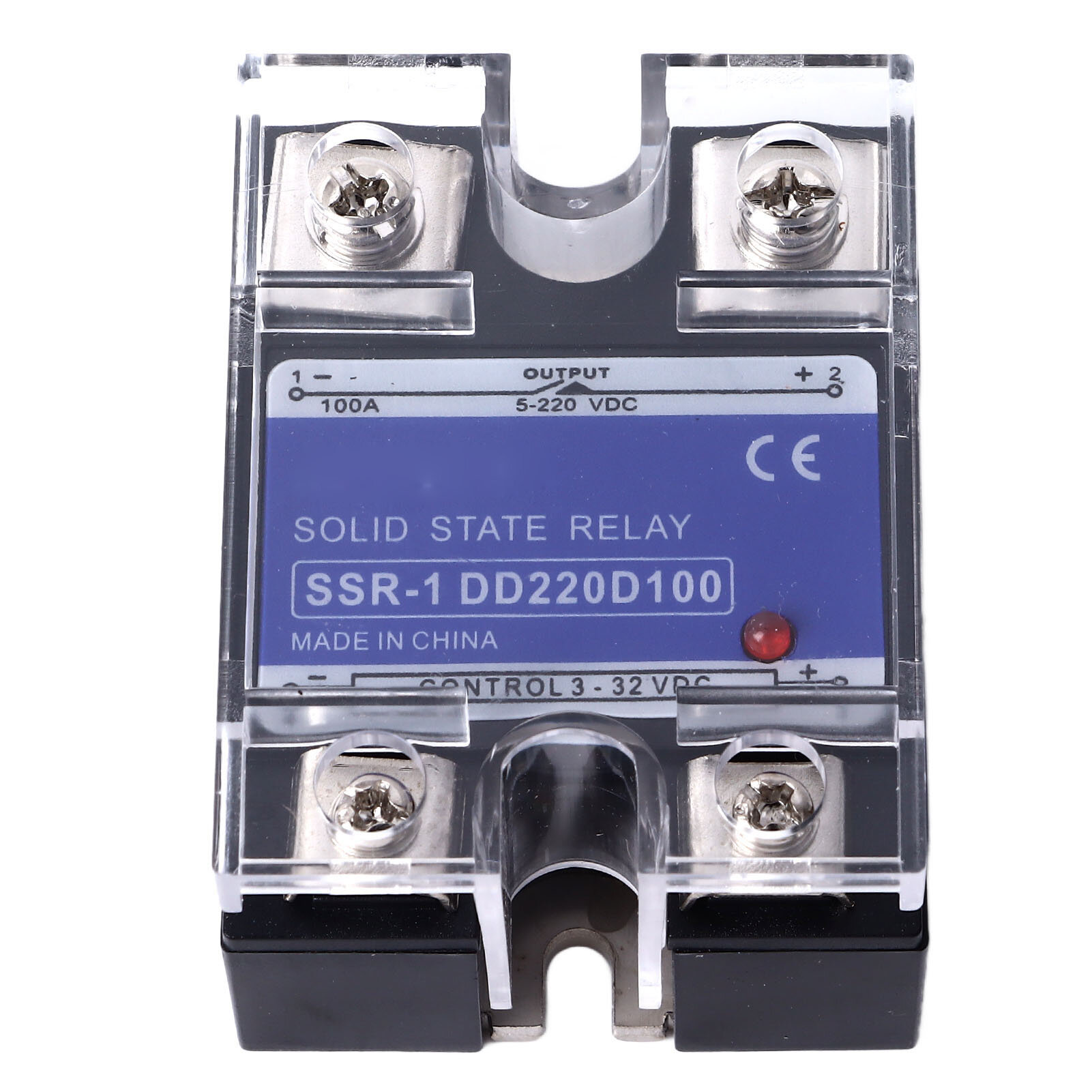 Однофазное твердотельное реле, входное напряжение от 3 до 32 В постоянного тока, входное напряжение от 5 до 220 В постоянного тока, модуль твердотельного реле нагрузки, 100 А