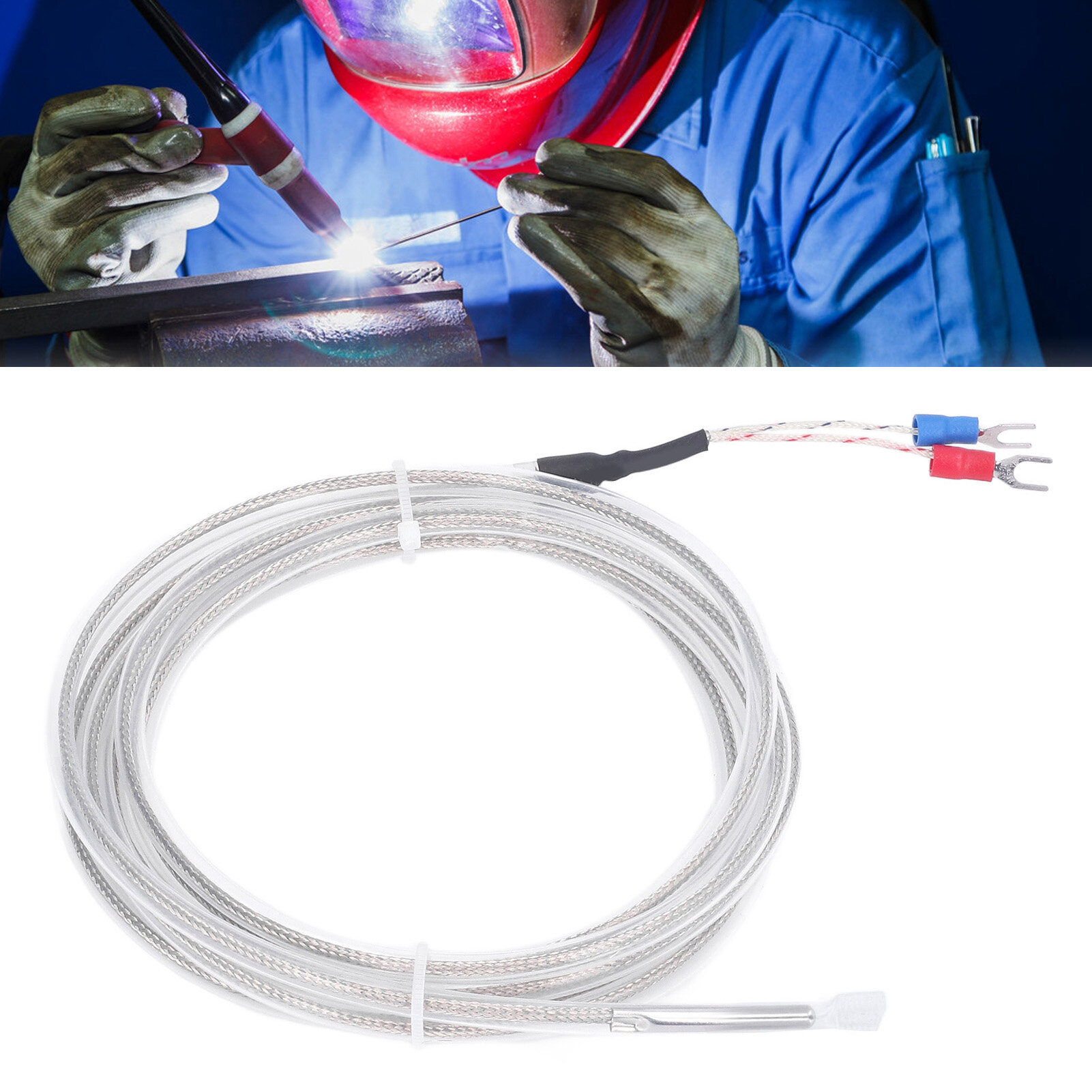 Датчики термопары типа BERM K, водонепроницаемый антикоррозионный датчик, датчик температуры, 2 м/6,6 футов