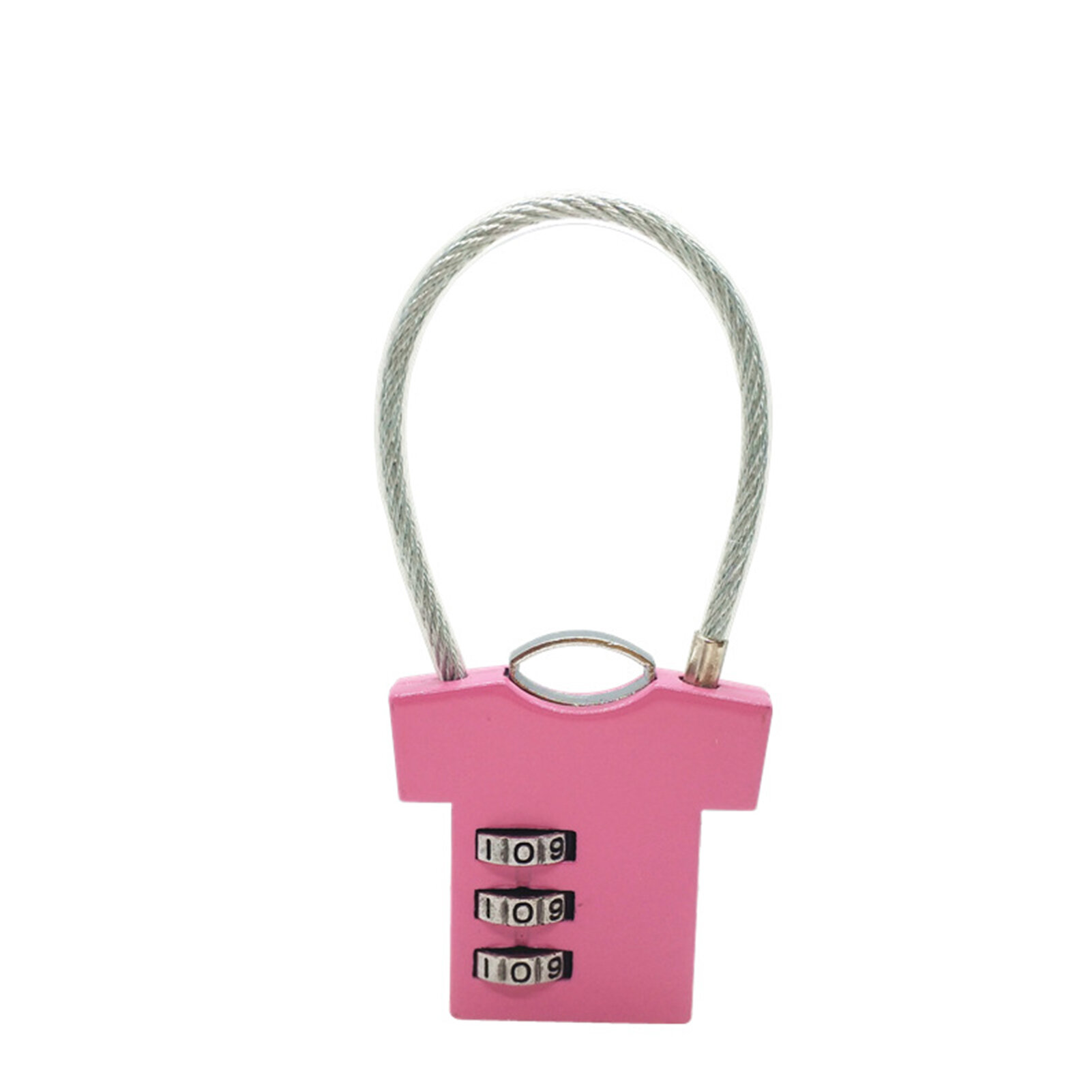 Симпатичный портативный кодовый замок из цинкового сплава, висячий замок в форме одежды для шкафа для хранения документов, розовый