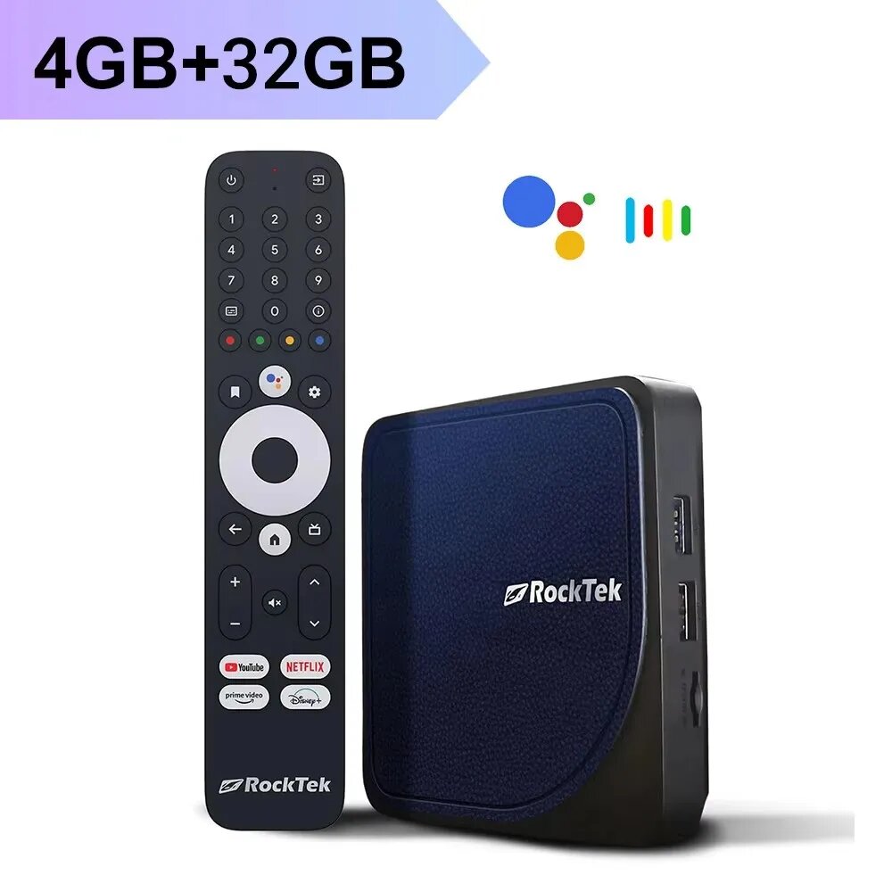 ROCKTEK G2 4K ТВ-приставка Android 14 4G32G
