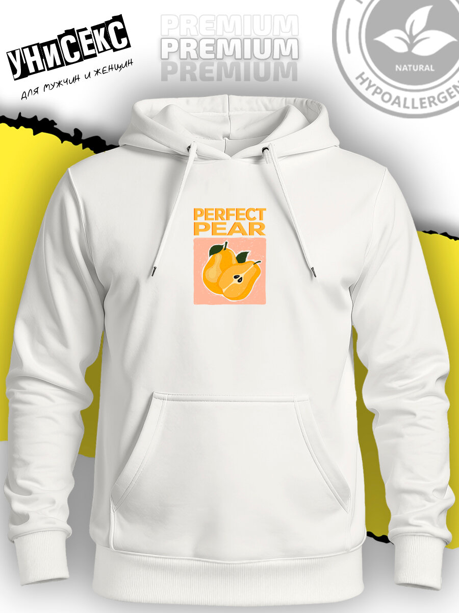 Худи SMAIL-P Толстовка свитшот груша perfect pear, размер XXL, , белый — фото 1