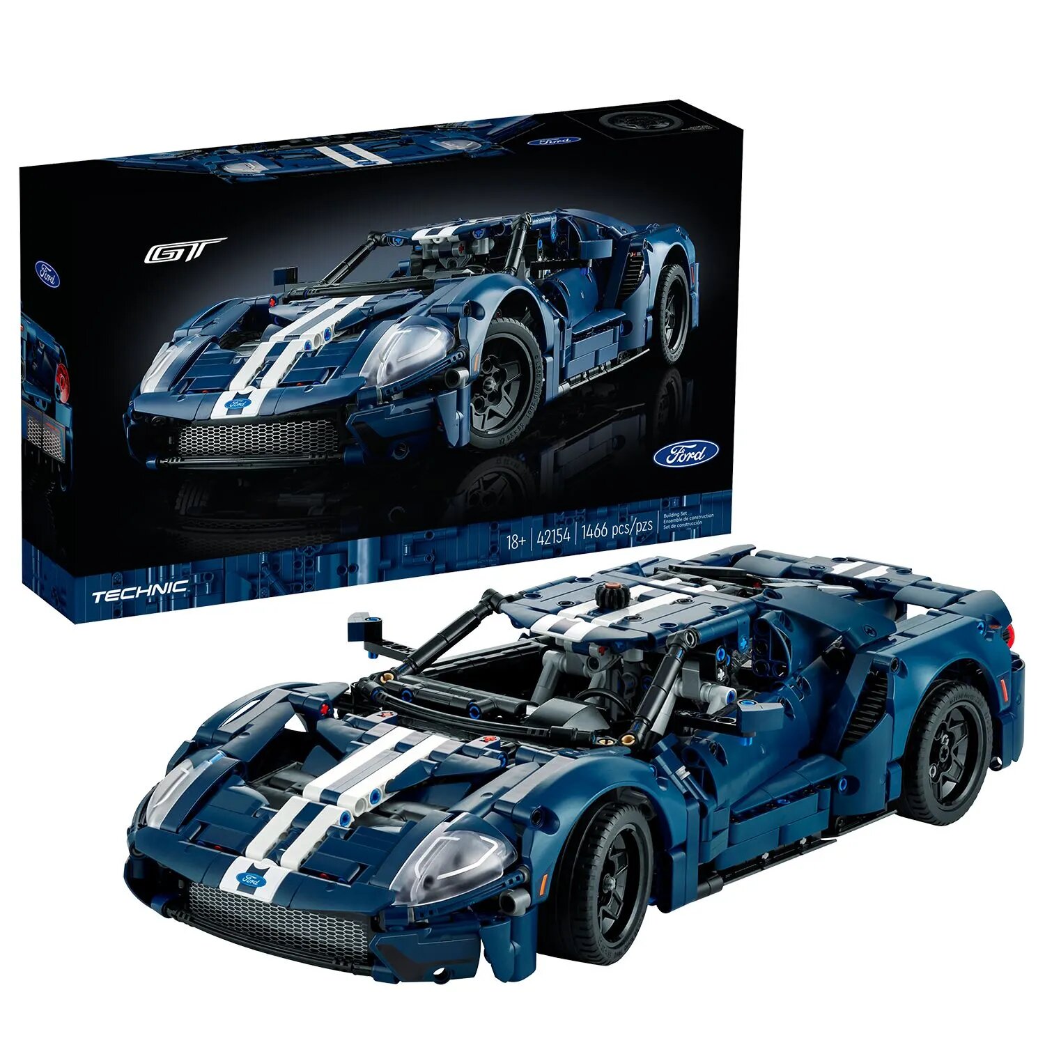 Конструктор Техник набор "Ford GT" 1466 деталей спортивная машина technology