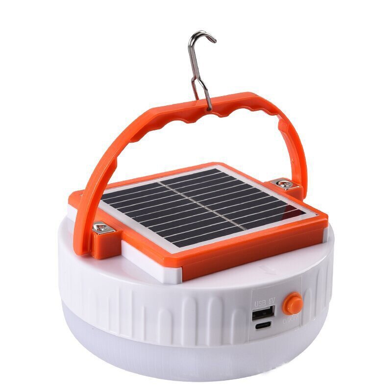 Фонарь кемпинговый RX аккумуляторный, "18650" 7800mAh, с солнечной батареей, белый