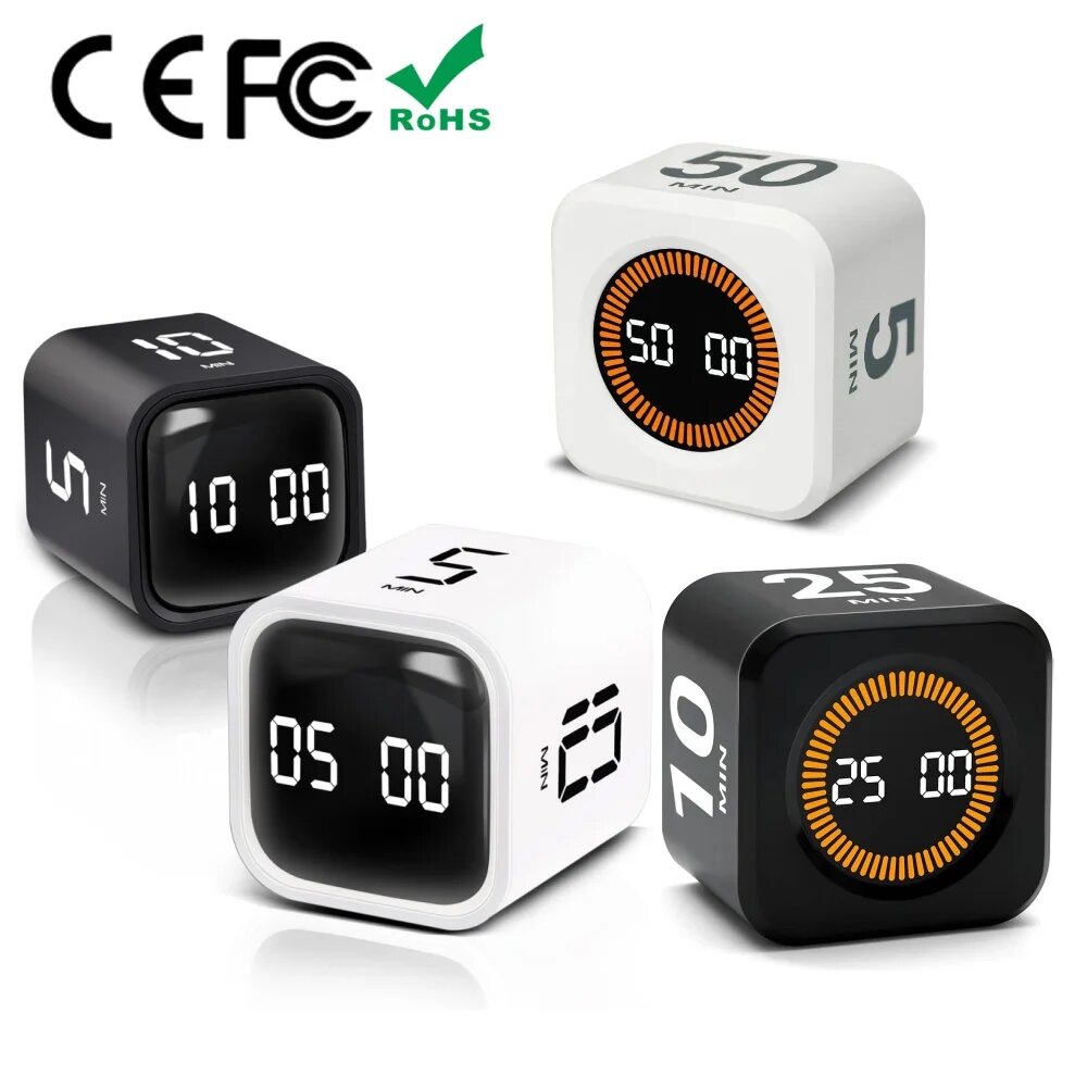 Pomodoro Digital Flip Timer Белый, White 8 — фото 1